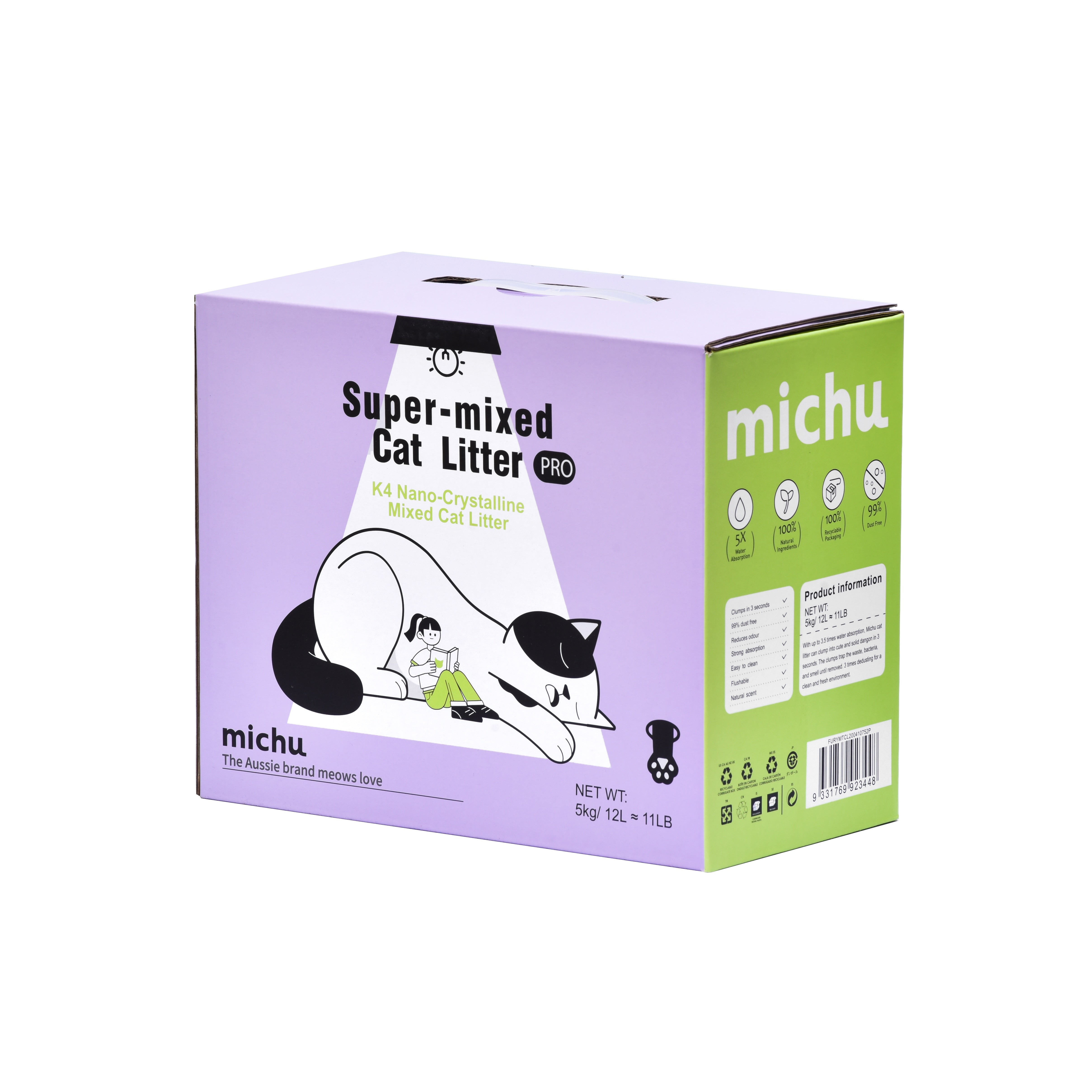 Michu Premium Mixed Tofu Cat Litter Pro Gen2 6L- Value Box 11lb – MichuPet