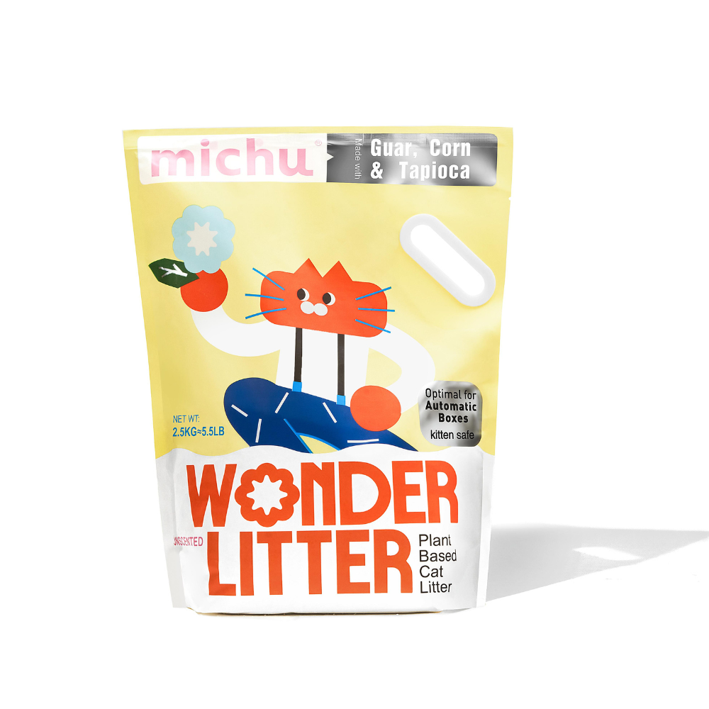 Michu Wonder Cat Litter Plant Based Litter Robot Friendly 5.5lb/88oz ...