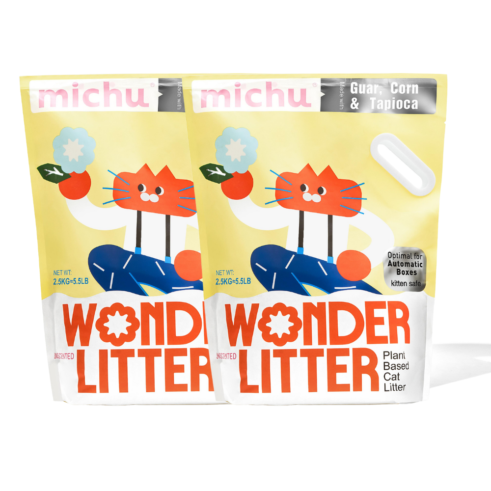 Michu Wonder Cat Litter Plant Based Litter Robot Friendly 5.5lb/88oz ...