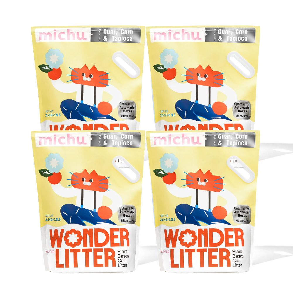 Michu Wonder Cat Litter Plant Based Litter Robot Friendly 5.5lb/88oz ...