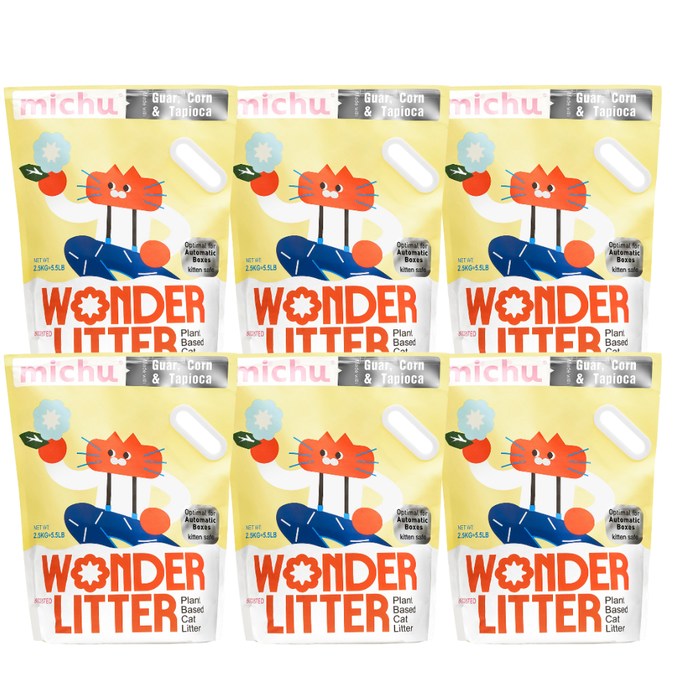 Michu Wonder Cat Litter Plant Based Litter Robot Friendly 5.5lb/88oz ...