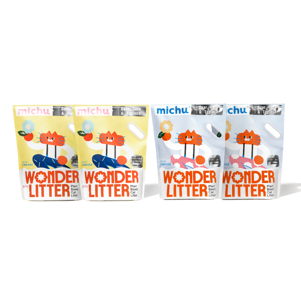 Michu Wonder Cat Litter Plant Based Litter Robot Friendly 5.5lb/88oz ...