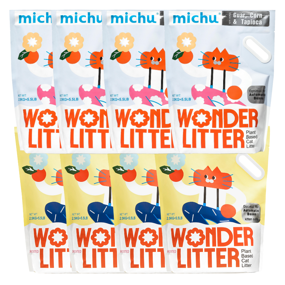 Michu Wonder Cat Litter Plant Based Litter Robot Friendly 5.5lb/88oz ...